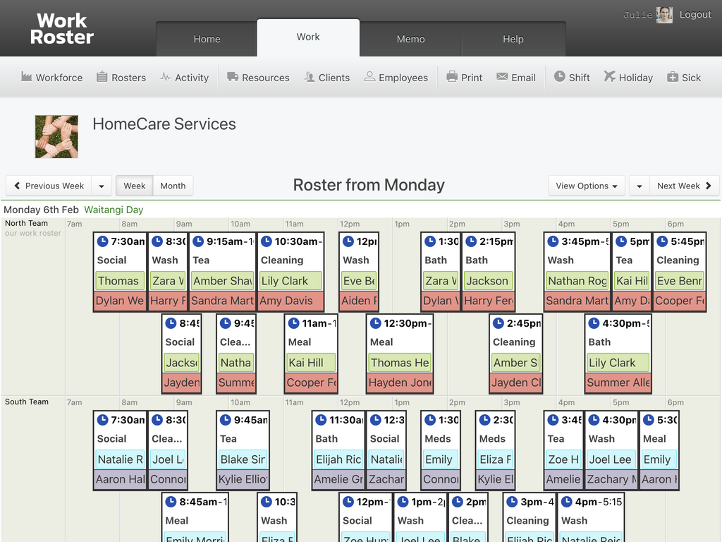 Home Care & Domiciliary Care Shift Roster Software - WorkRoster